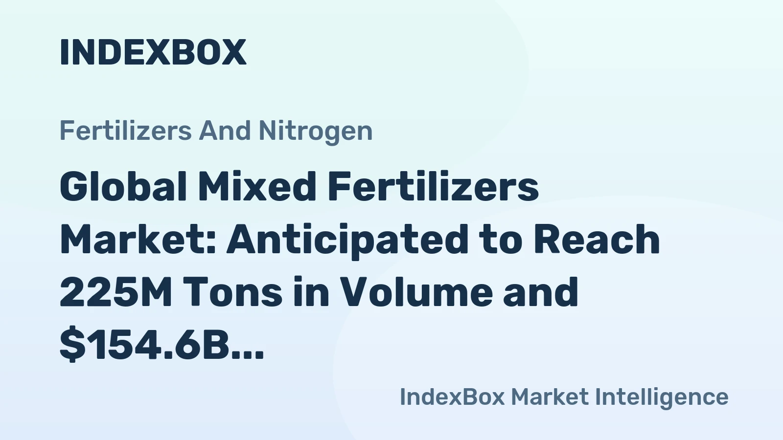 Global Mixed Fertilizers Market: Anticipated to Reach 225M Tons in Volume and $154.6B in Value by 2035