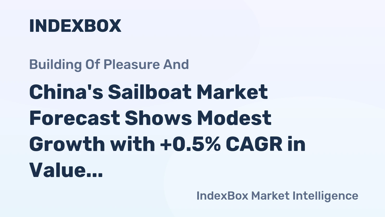 China's Sailboat Market Forecast Shows Modest Growth with +0.5% CAGR in Value Through 2035