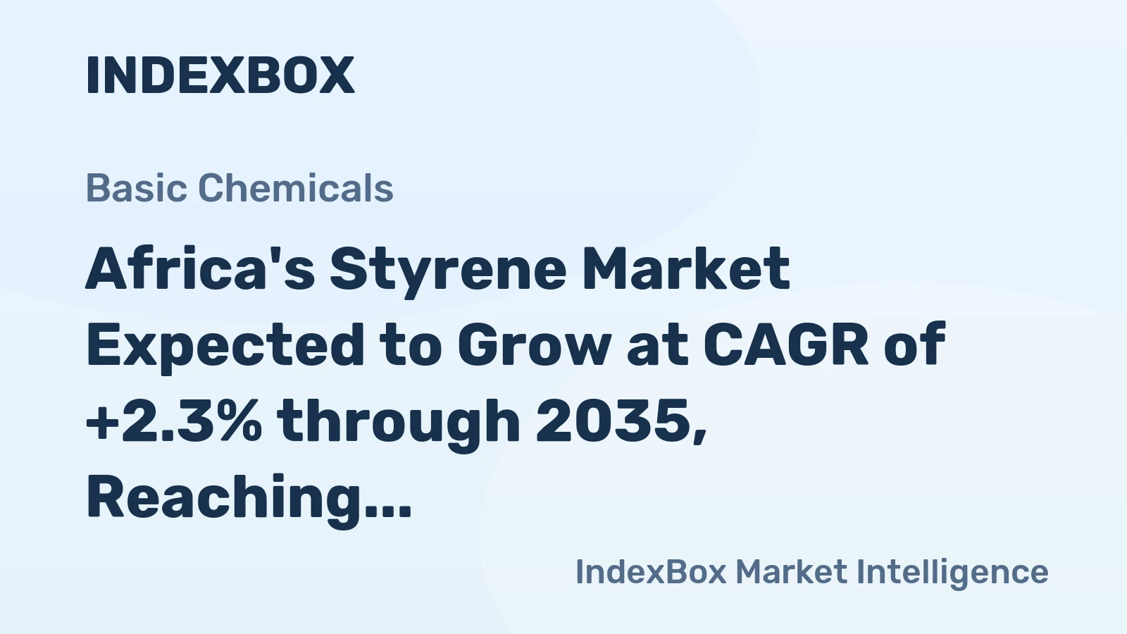 Africa's Styrene Market Expected to Grow at CAGR of +2.3% through 2035, Reaching $2.5B in Value
