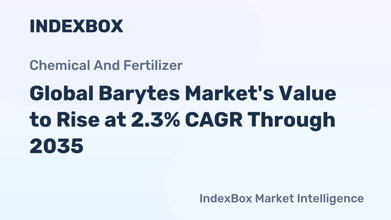 Global Barytes Market's Value to Rise at 2.3% CAGR Through 2035