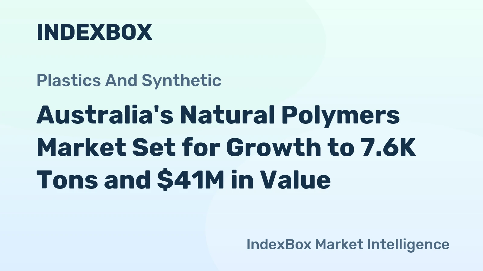 Australia's Natural Polymers Market Set for Growth to 7.6K Tons and $41M in Value