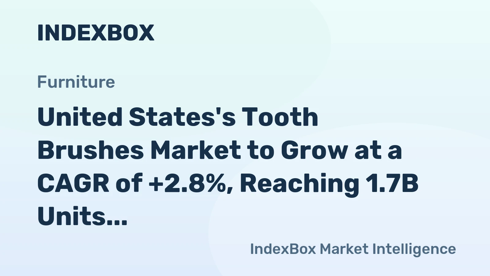 United States's Tooth Brushes Market to Grow at a CAGR of +2.8%, Reaching 1.7B Units by 2035