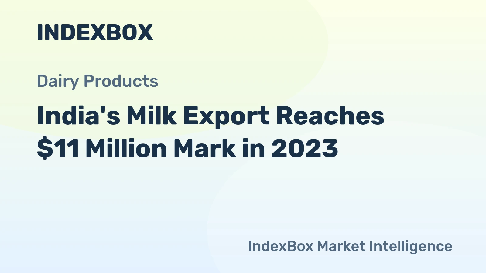 India's Milk Export Reaches $11 Million Mark in 2023