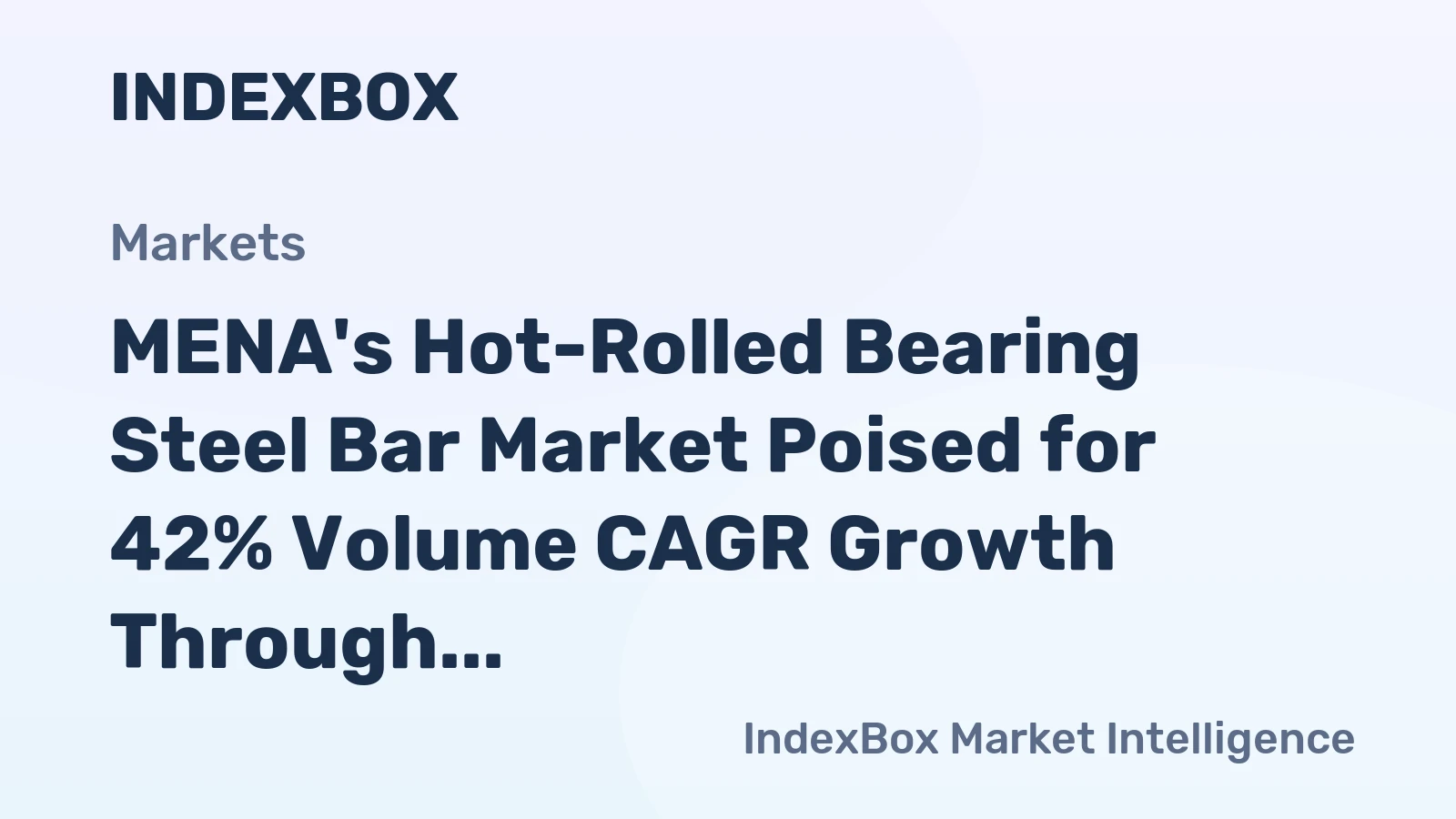 MENA's Hot-Rolled Bearing Steel Bar Market Poised for 42% Volume CAGR Growth Through 2035