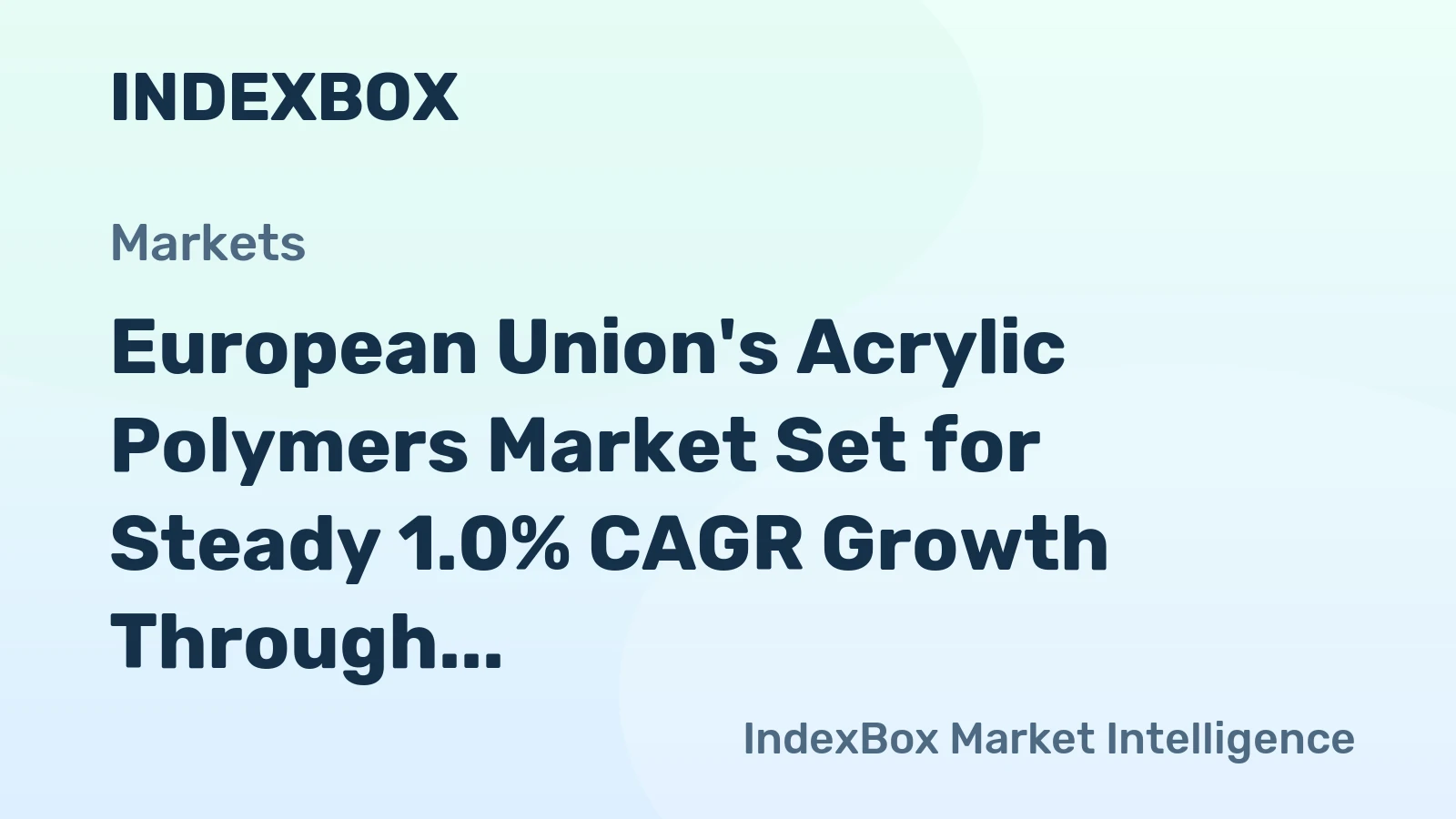 European Union's Acrylic Polymers Market Set for Steady 1.0% CAGR Growth Through 2035