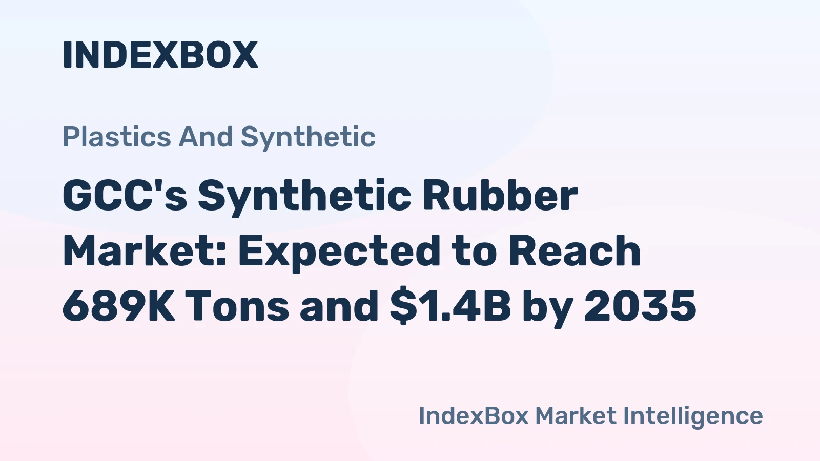 GCC's Synthetic Rubber Market: Expected to Reach 689K Tons and $1.4B by 2035