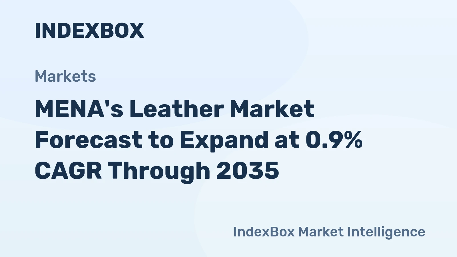 MENA's Leather Market Forecast to Expand at 0.9% CAGR Through 2035