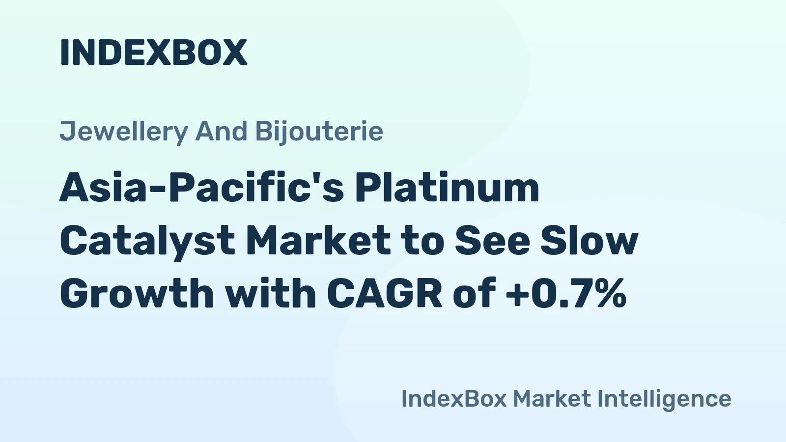 Asia-Pacific's Platinum Catalyst Market to See Slow Growth with CAGR of +0.7%