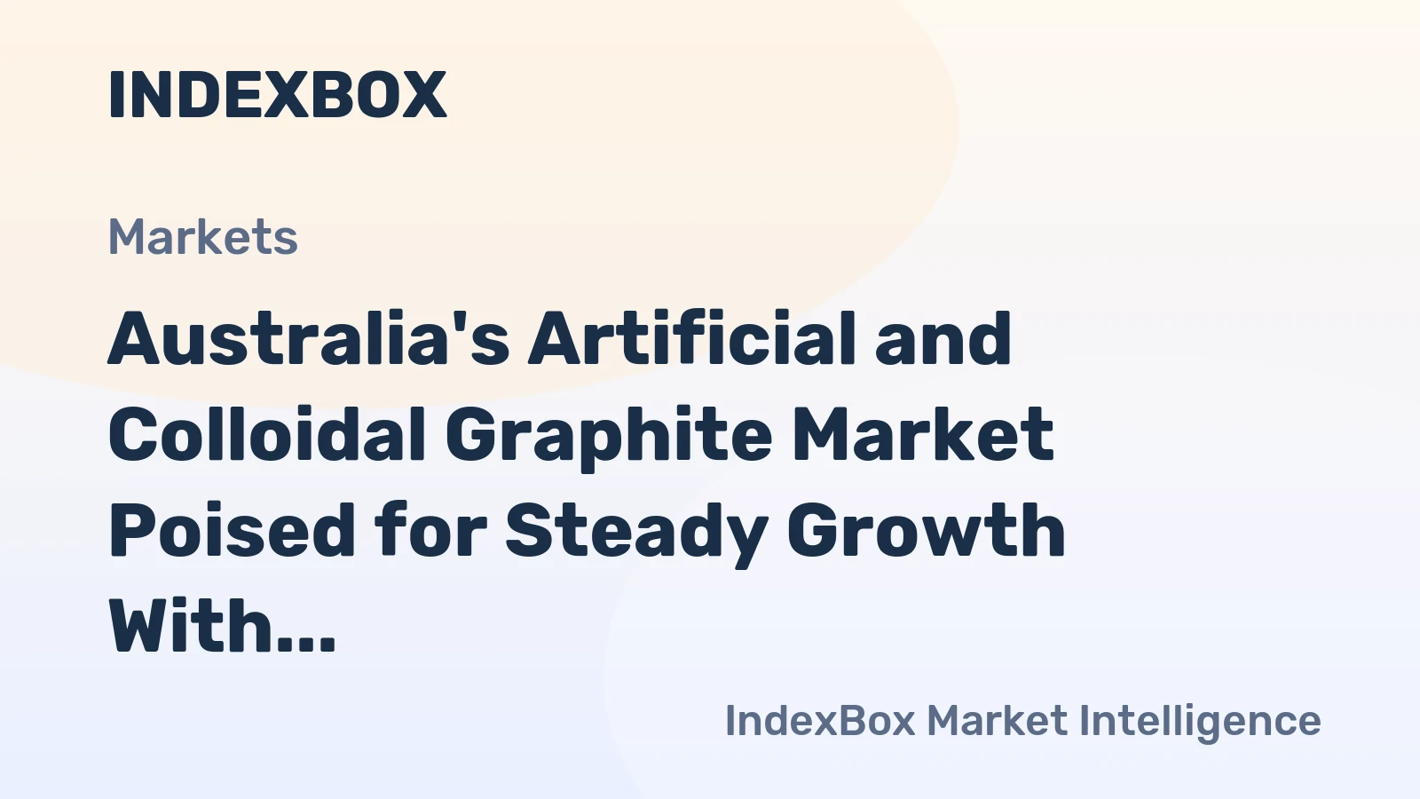 Australia's Artificial and Colloidal Graphite Market Poised for Steady Growth With a 3.6% CAGR in Value Through 2035
