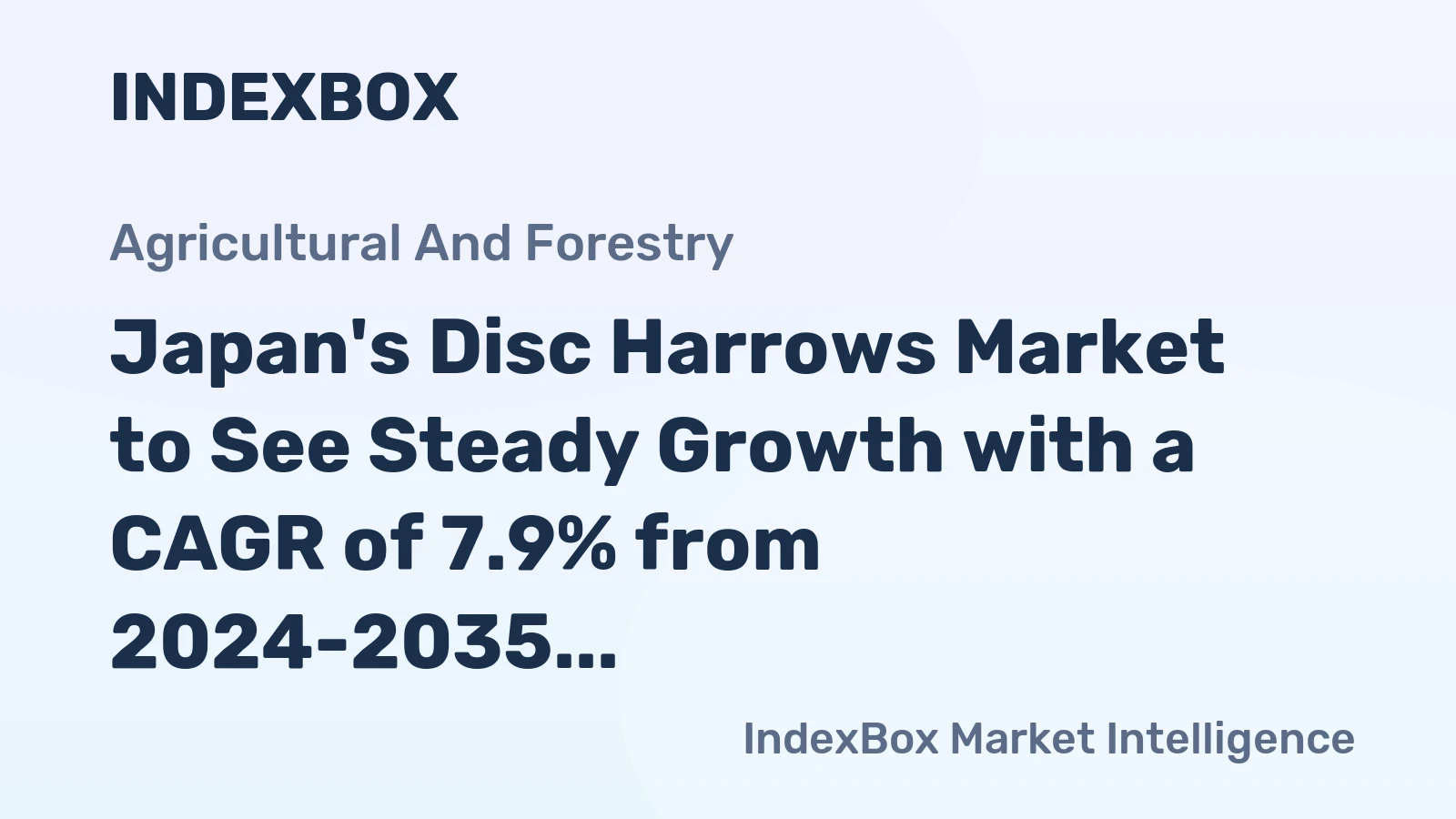 Japan's Disc Harrows Market to See Steady Growth with a CAGR of 7.9% from 2024-2035, Reaching 4.4K Units