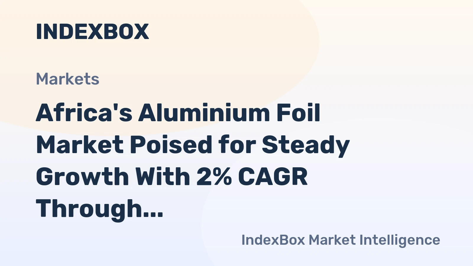 Africa's Aluminium Foil Market Poised for Steady Growth With 2% CAGR Through 2035