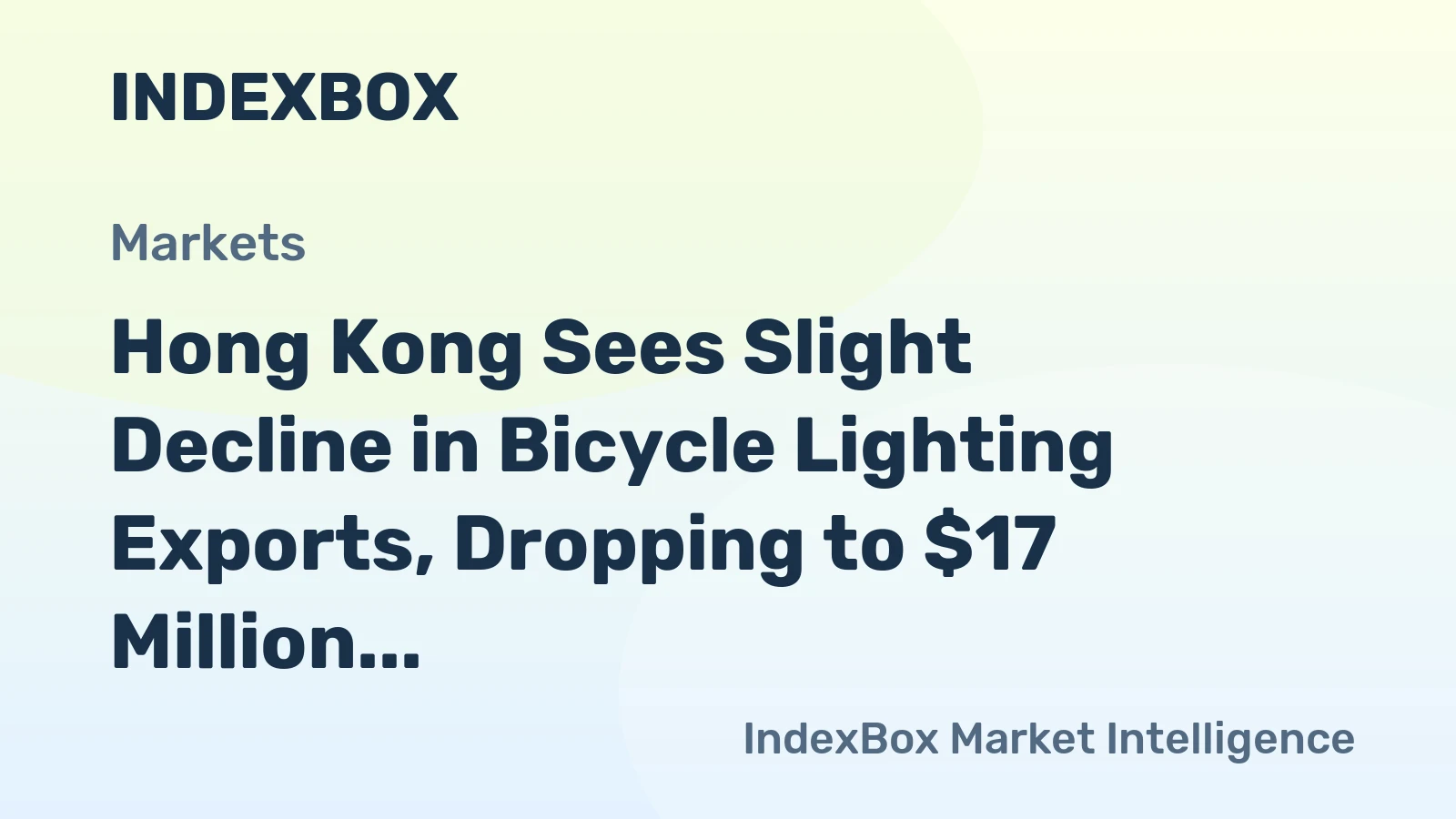 Hong Kong Sees Slight Decline in Bicycle Lighting Exports, Dropping to $17 Million in 2024