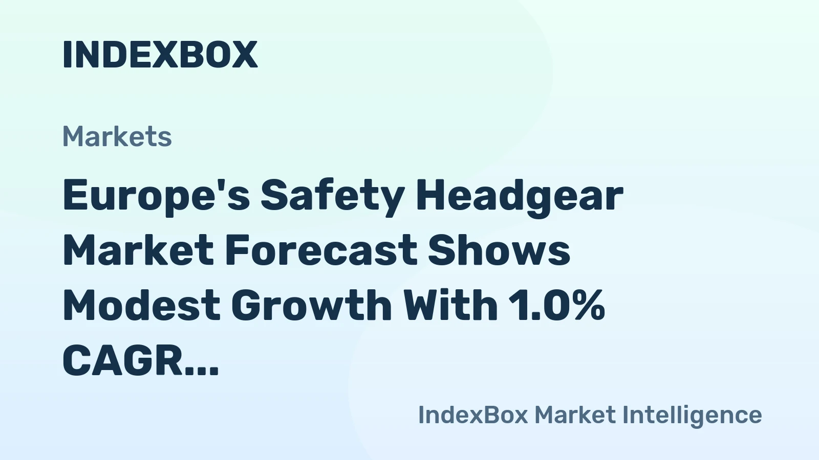Europe's Safety Headgear Market Forecast Shows Modest Growth With 1.0% CAGR Through 2035