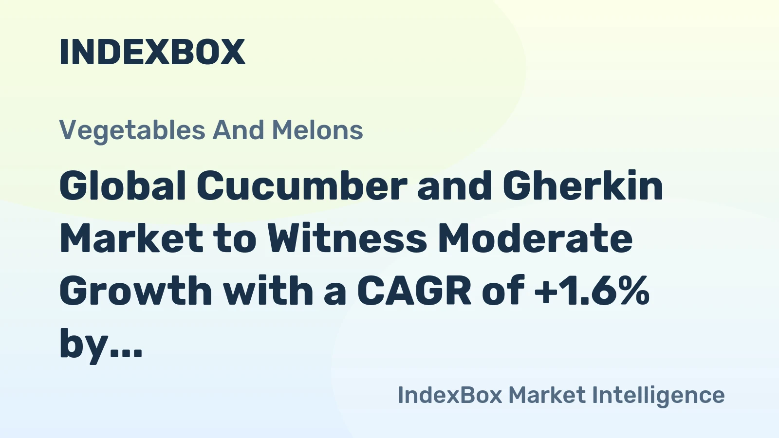 Global Cucumber and Gherkin Market to Witness Moderate Growth with a CAGR of +1.6% by 2035