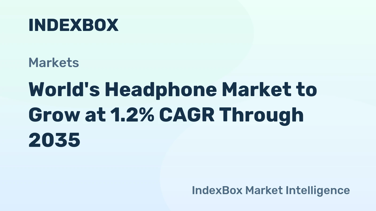 World's Headphone Market to Grow at 1.2% CAGR Through 2035