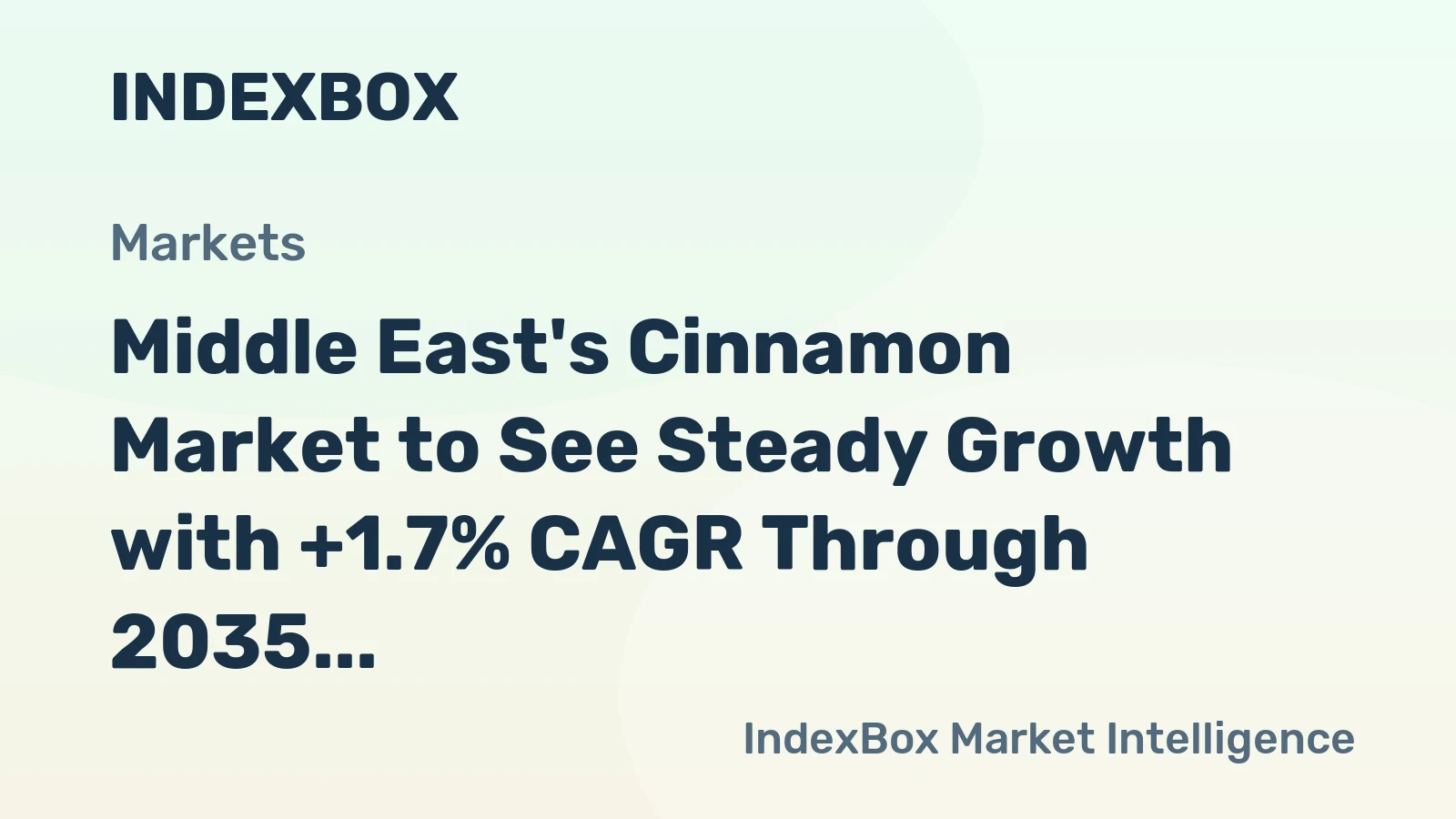 Middle East's Cinnamon Market to See Steady Growth with +1.7% CAGR Through 2035