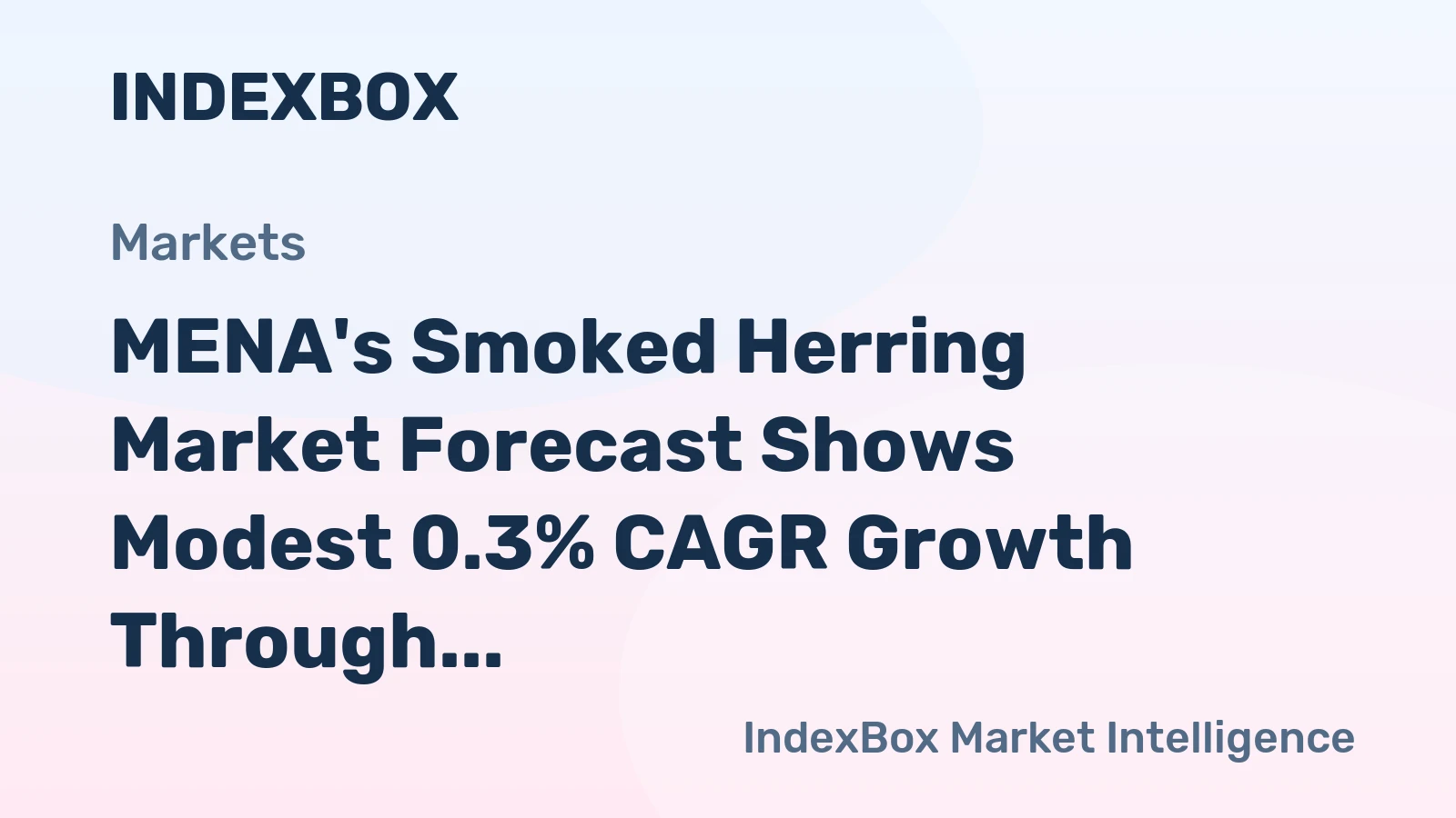 MENA's Smoked Herring Market Forecast Shows Modest 0.3% CAGR Growth Through 2035