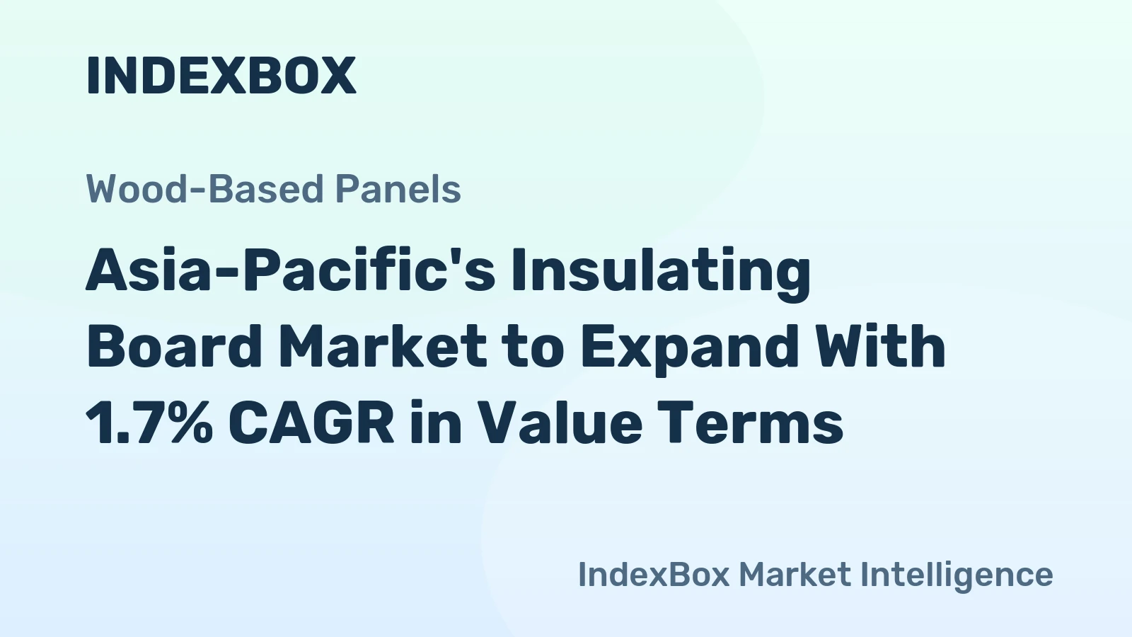 Asia-Pacific's Insulating Board Market to Expand With 1.7% CAGR in Value Terms