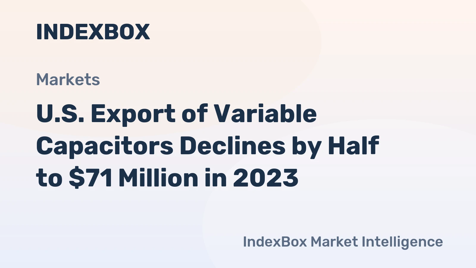 U.S. Export of Variable Capacitors Declines by Half to $71 Million in 2023