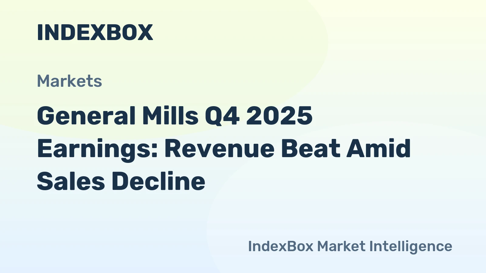 General Mills Q4 2025 Earnings: Revenue Beat Amid Sales Decline