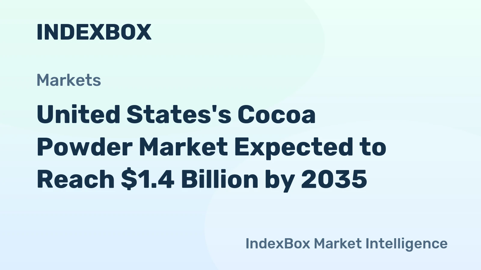 United States's Cocoa Powder Market Expected to Reach $1.4 Billion by 2035