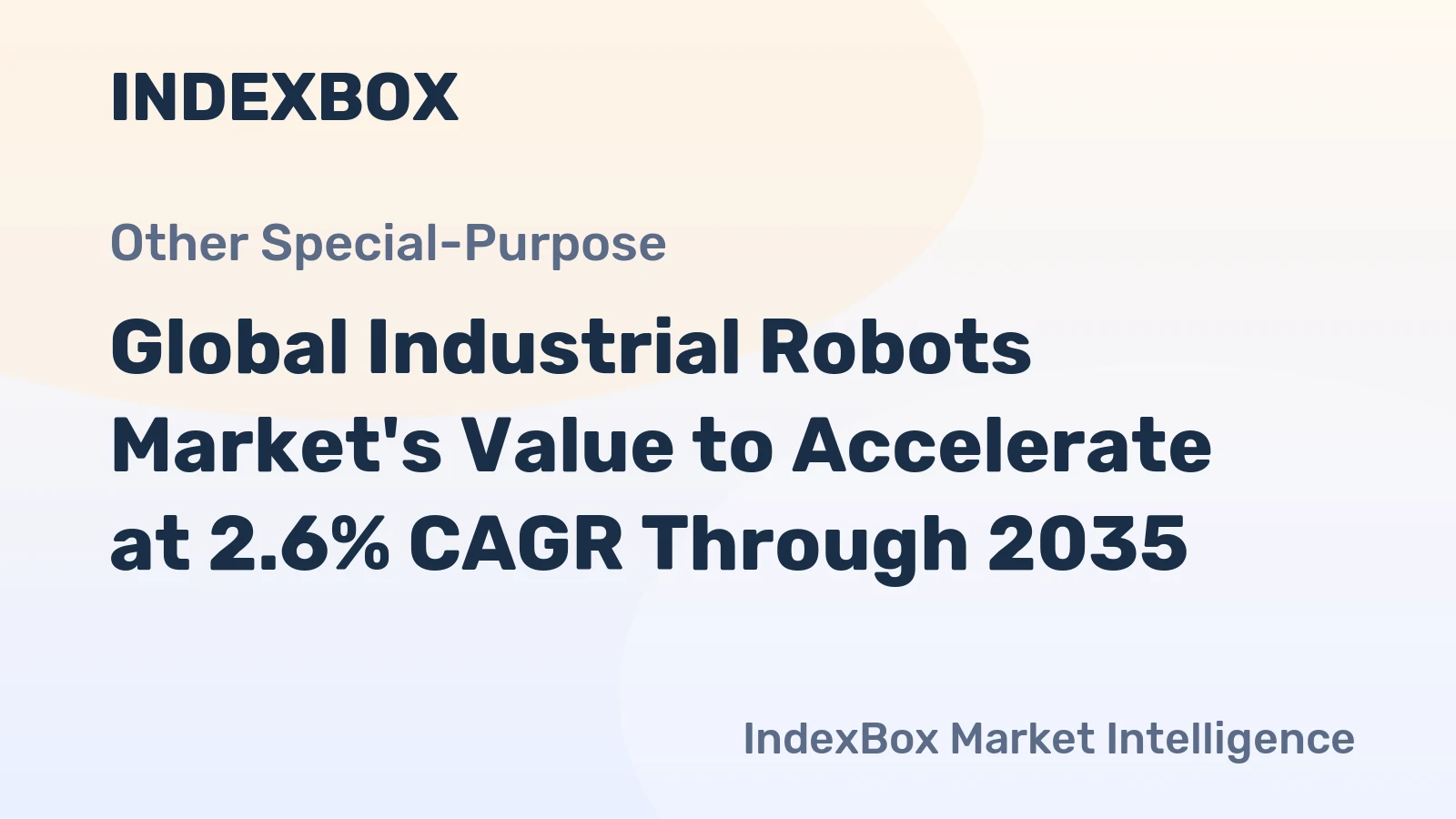 Global Industrial Robots Market's Value to Accelerate at 2.6% CAGR Through 2035