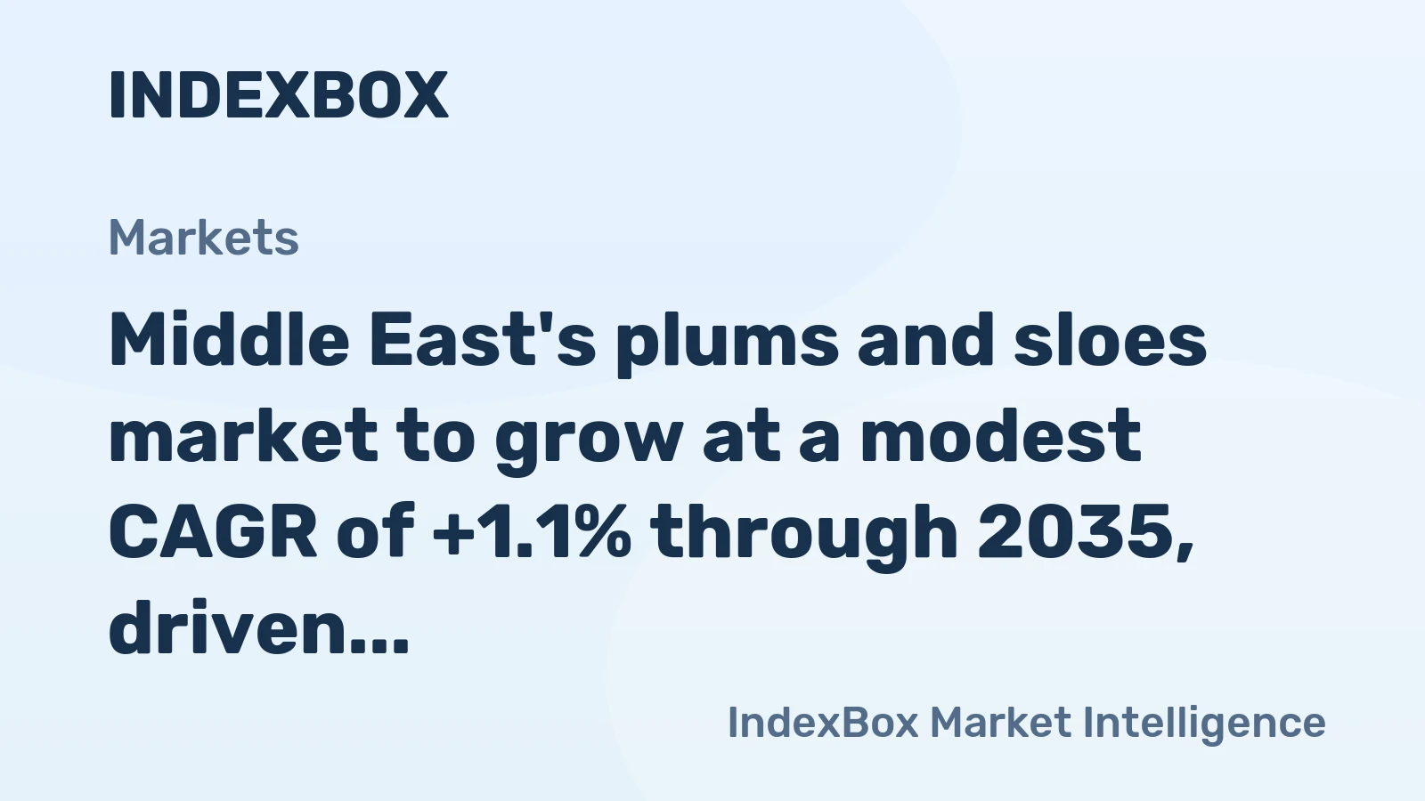 Middle East's plums and sloes market to grow at a modest CAGR of +1.1% through 2035, driven by sustained regional demand.