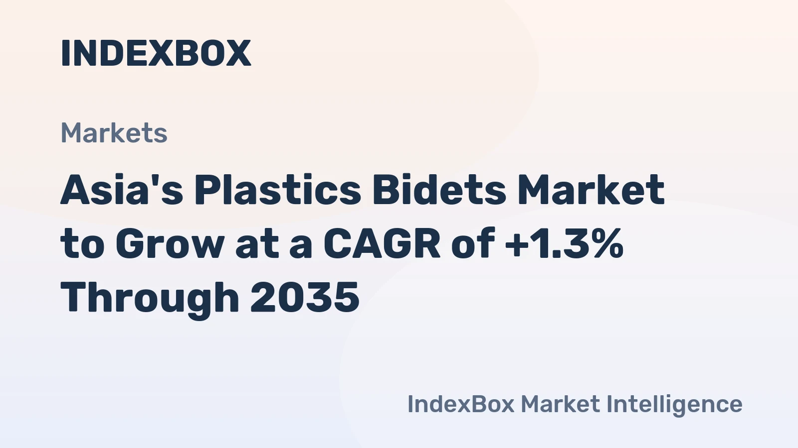Asia's Plastics Bidets Market to Grow at a CAGR of +1.3% Through 2035
