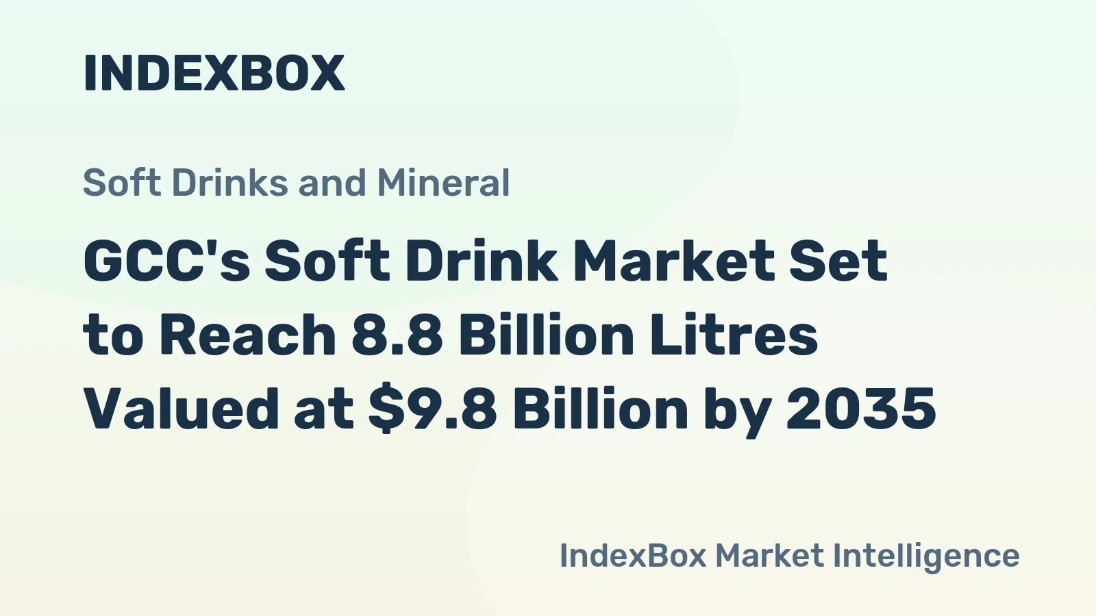 GCC's Soft Drink Market Set to Reach 8.8 Billion Litres Valued at $9.8 Billion by 2035