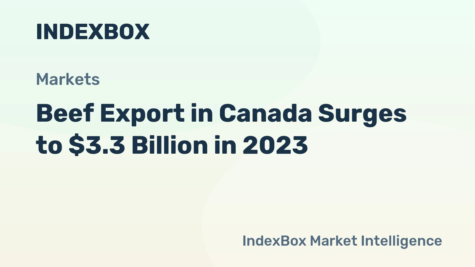 Beef Export in Canada Surges to $3.3 Billion in 2023