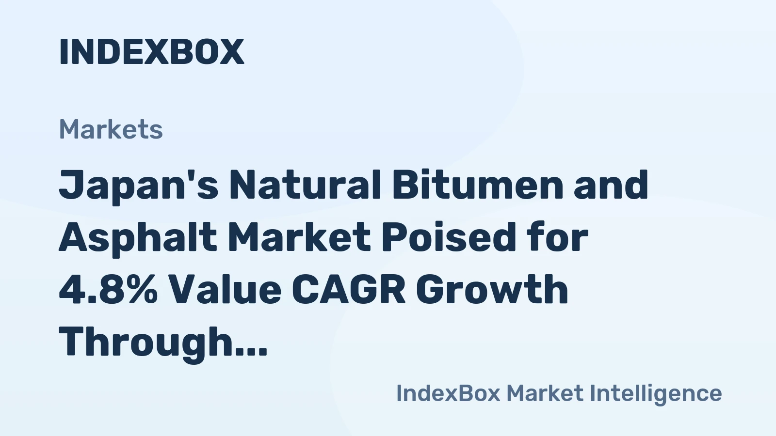 Japan's Natural Bitumen and Asphalt Market Poised for 4.8% Value CAGR Growth Through 2035