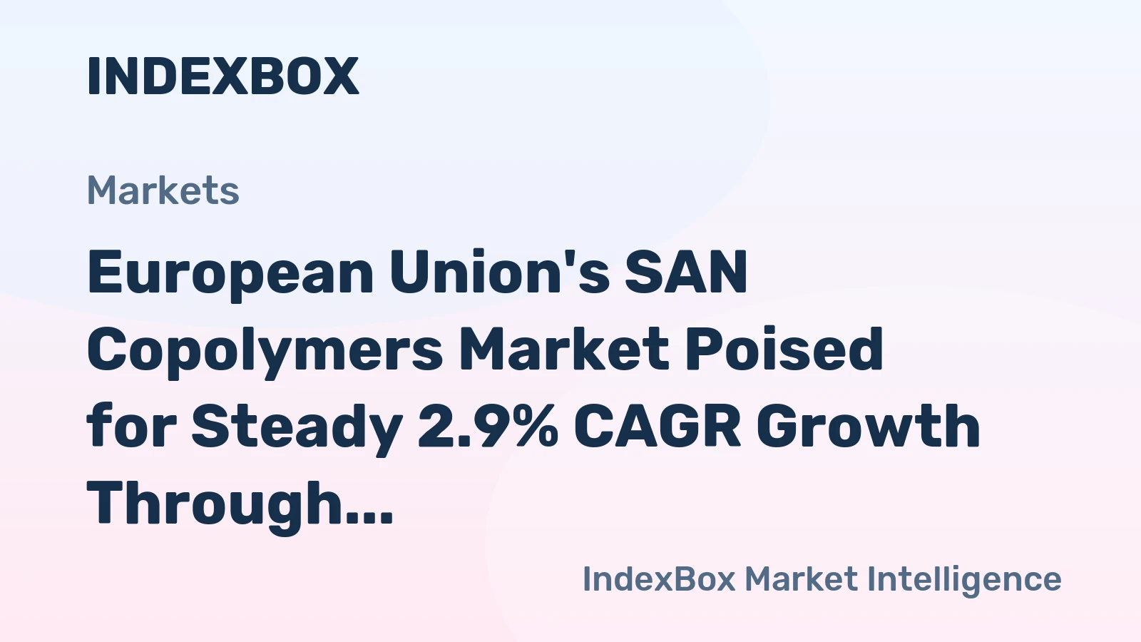 European Union's SAN Copolymers Market Poised for Steady 2.9% CAGR Growth Through 2035