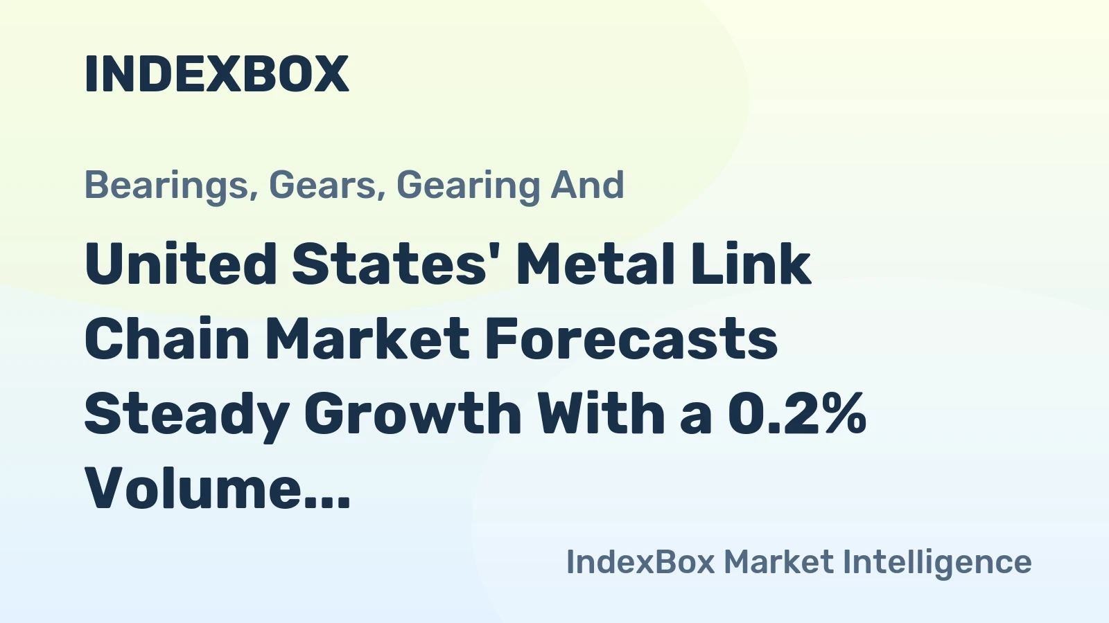 United States' Metal Link Chain Market Forecasts Steady Growth With a 0.2% Volume CAGR