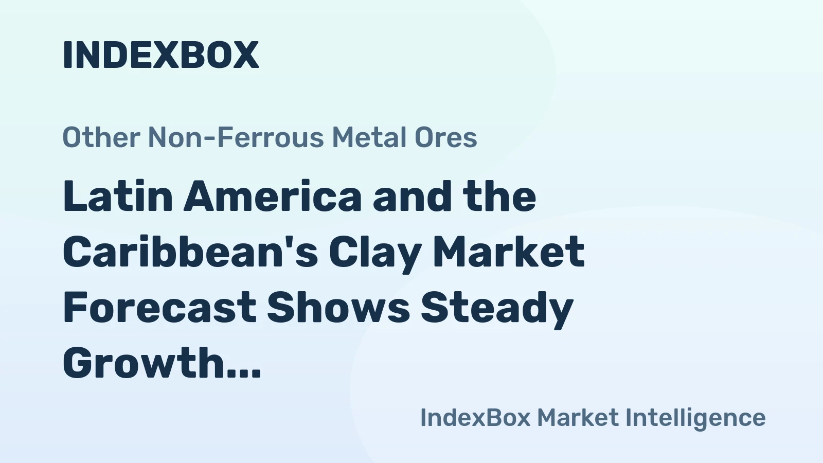 Latin America and the Caribbean's Clay Market Forecast Shows Steady Growth with 2.8% CAGR Through 2035