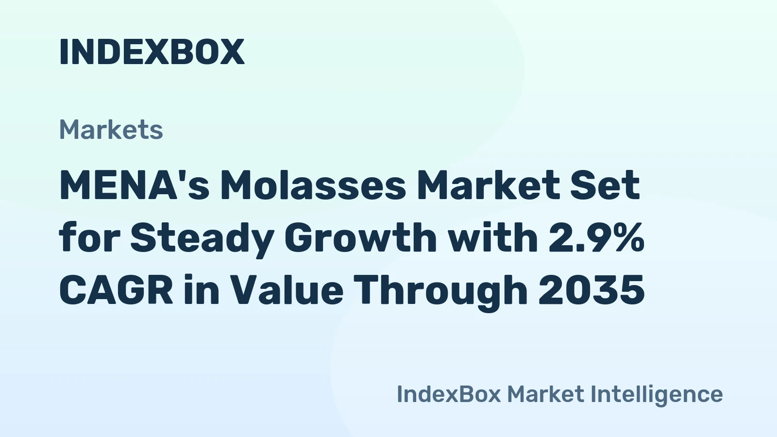 MENA's Molasses Market Set for Steady Growth with 2.9% CAGR in Value Through 2035