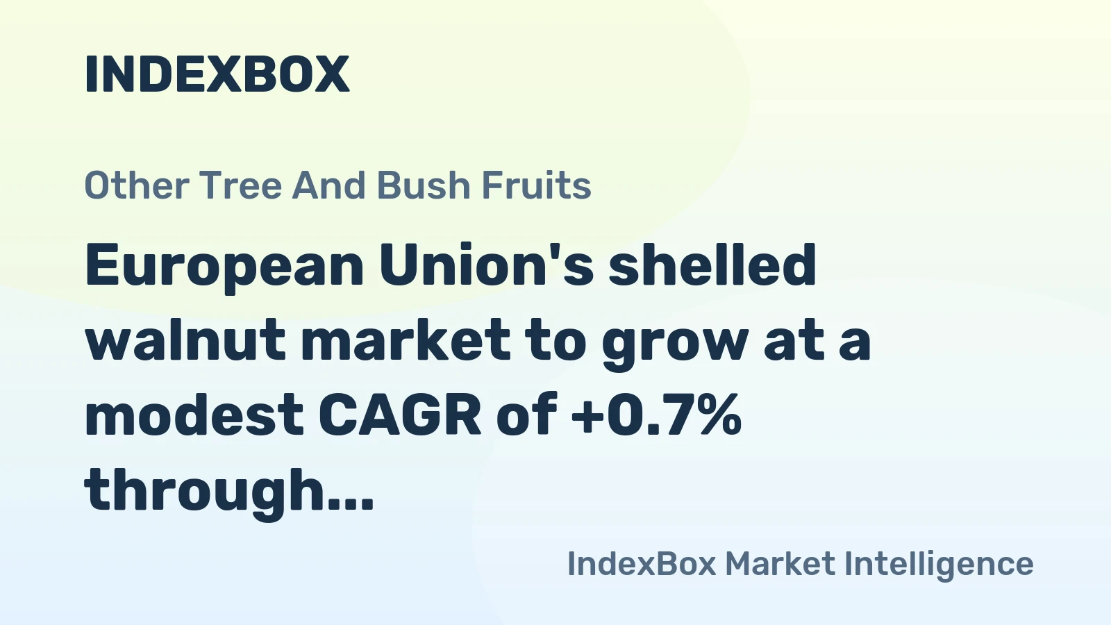 European Union's shelled walnut market to grow at a modest CAGR of +0.7% through 2035, driven by sustained demand, reaching 369K tons.