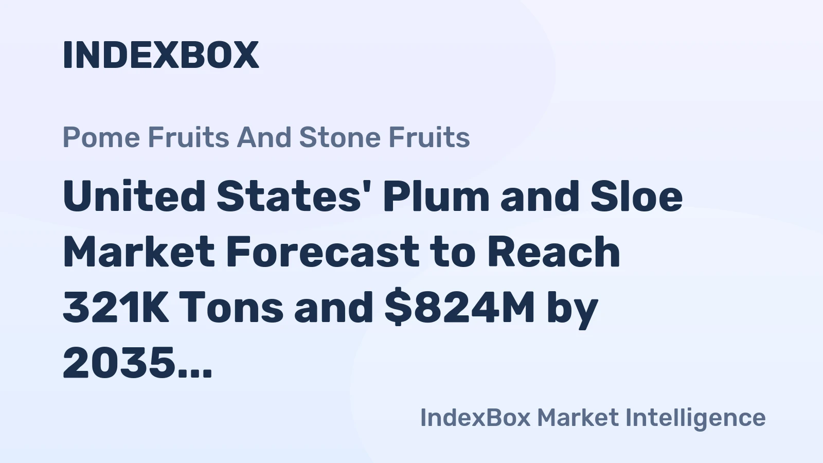 United States' Plum and Sloe Market Forecast to Reach 321K Tons and $824M by 2035