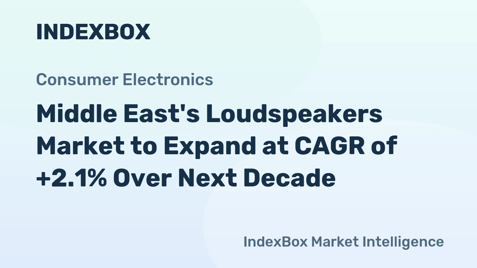 Middle East's Loudspeakers Market to Expand at CAGR of +2.1% Over Next Decade