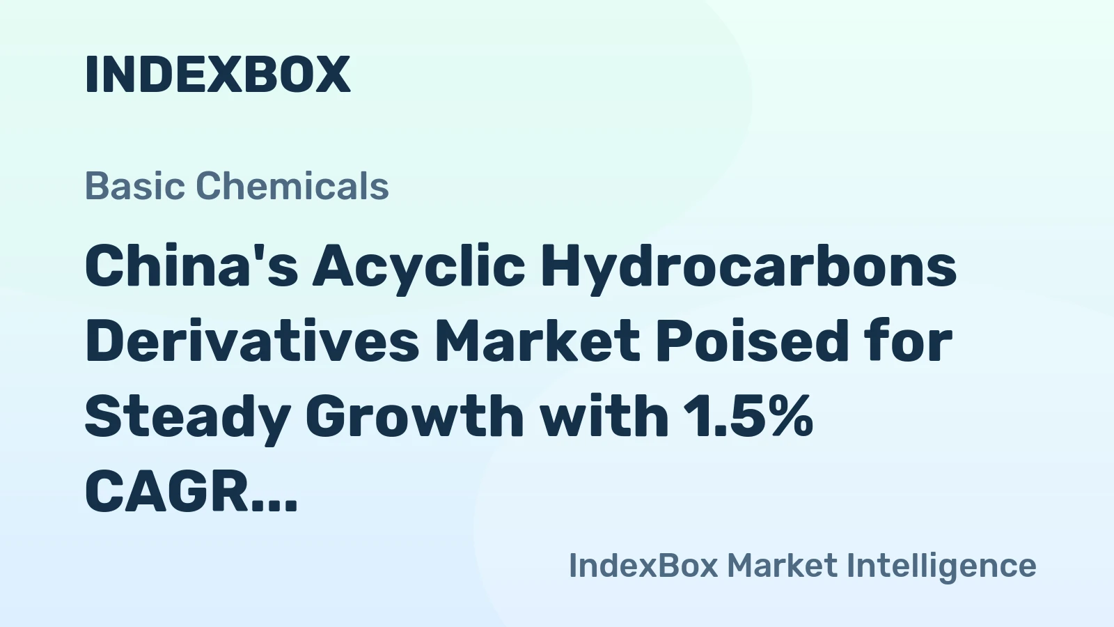 China's Acyclic Hydrocarbons Derivatives Market Poised for Steady Growth with 1.5% CAGR
