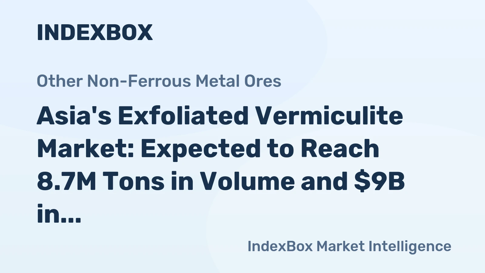 Asia's Exfoliated Vermiculite Market: Expected to Reach 8.7M Tons in Volume and $9B in Value by 2035