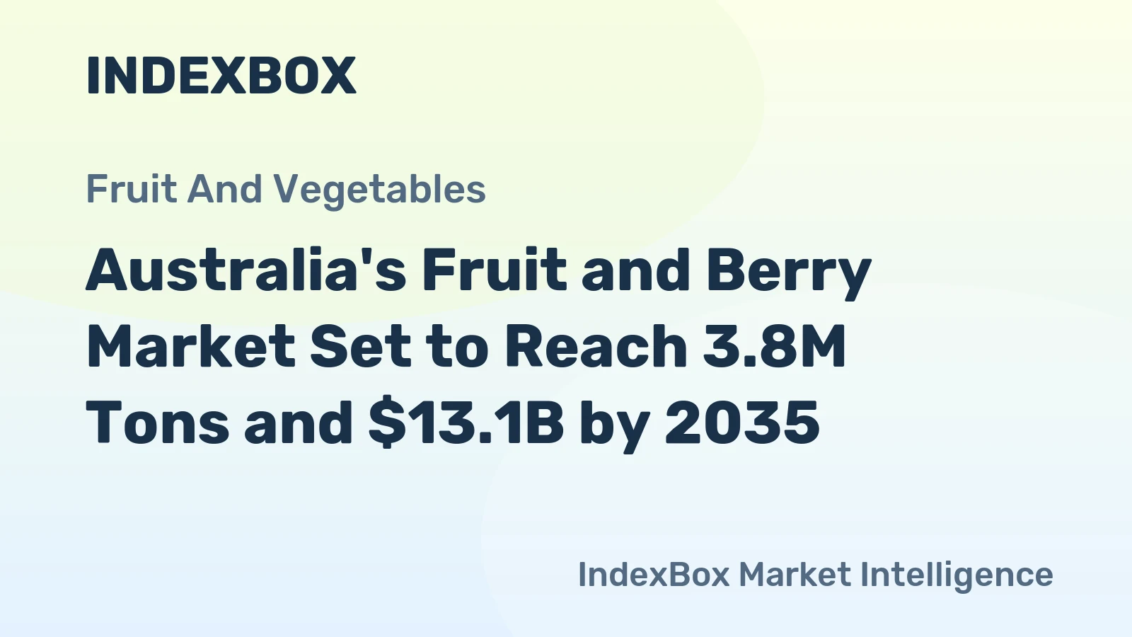 Australia's Fruit and Berry Market Set to Reach 3.8M Tons and $13.1B by 2035