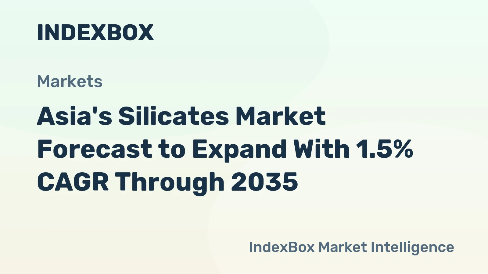 Asia's Silicates Market Forecast to Expand With 1.5% CAGR Through 2035