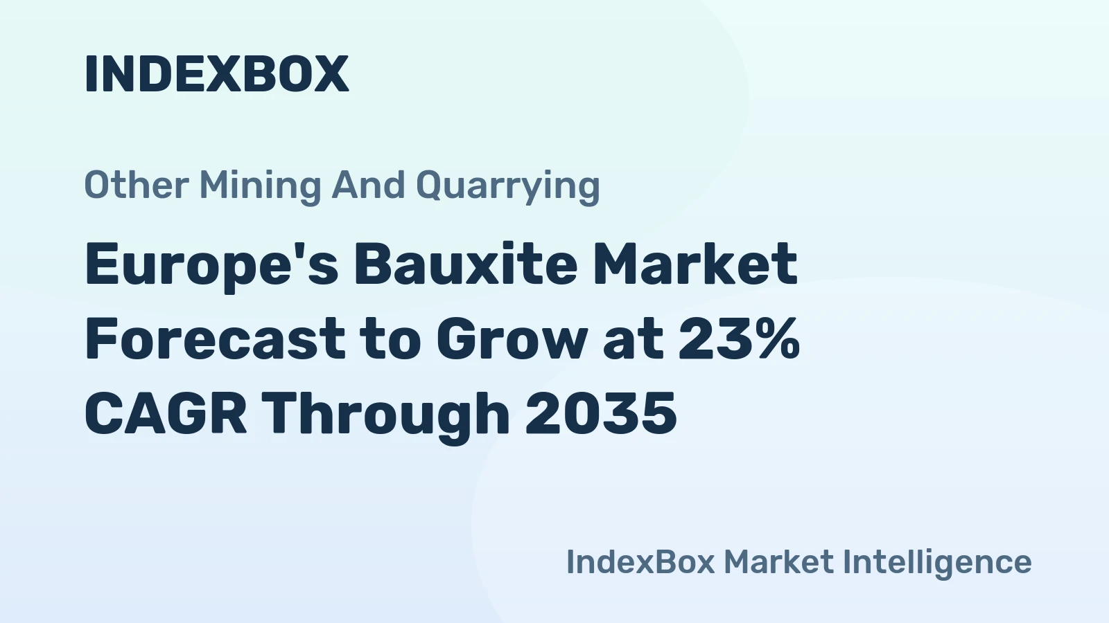 Europe's Bauxite Market Forecast to Grow at 23% CAGR Through 2035