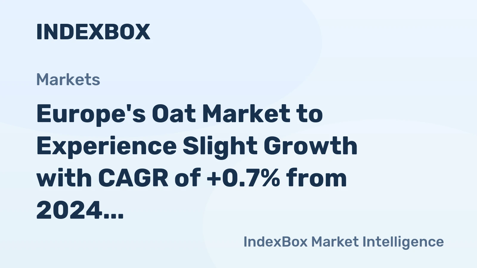 Europe's Oat Market to Experience Slight Growth with CAGR of +0.7% from 2024 to 2035
