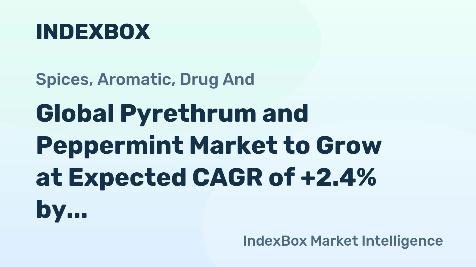 Global Pyrethrum and Peppermint Market to Grow at Expected CAGR of +2.4% by 2035