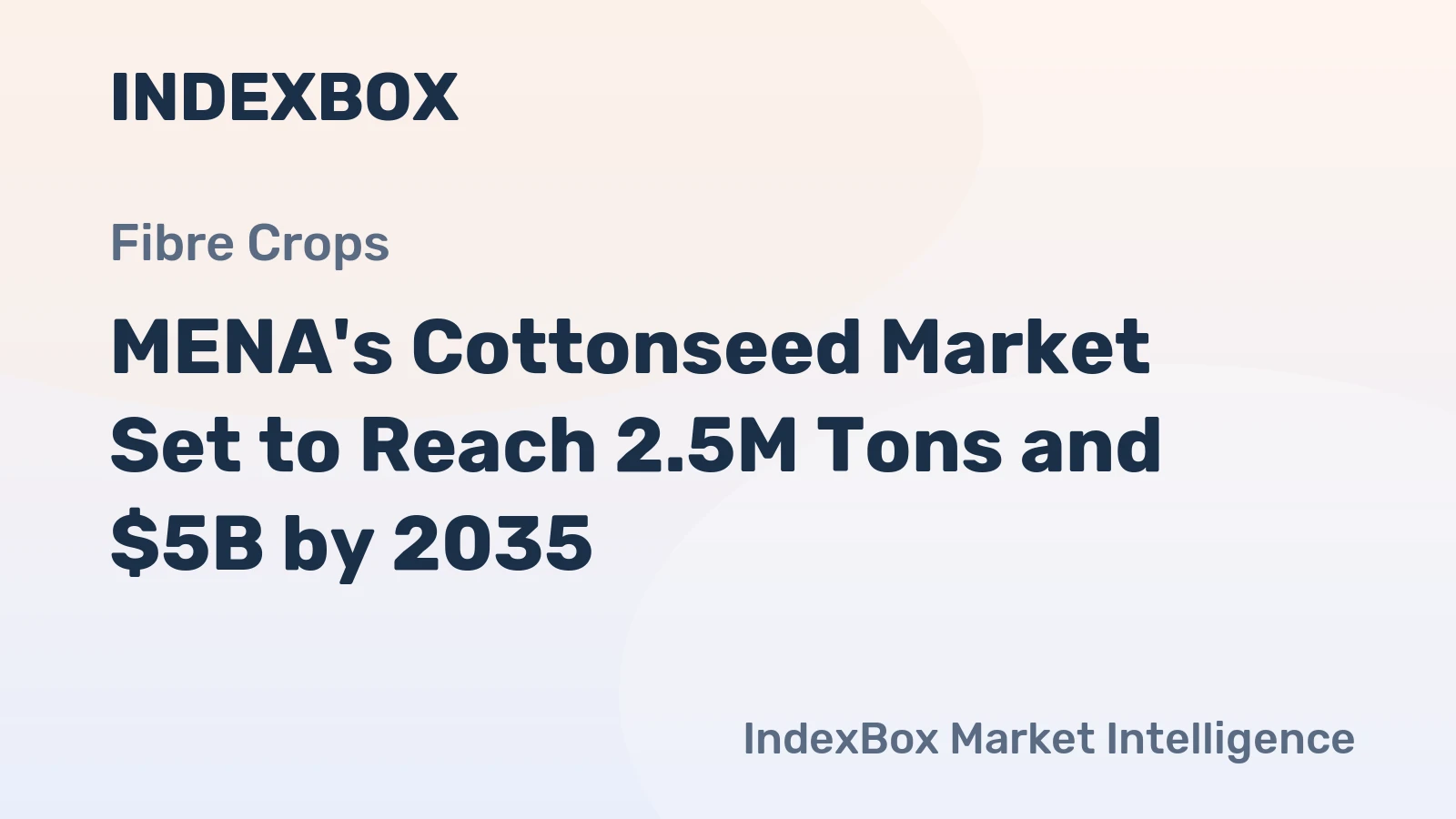 MENA's Cottonseed Market Set to Reach 2.5M Tons and $5B by 2035