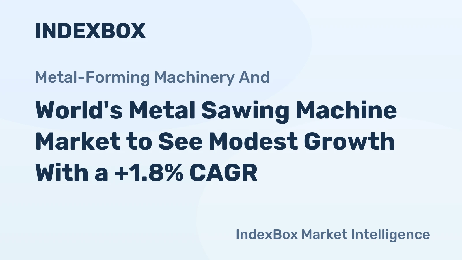 World's Metal Sawing Machine Market to See Modest Growth With a +1.8% CAGR