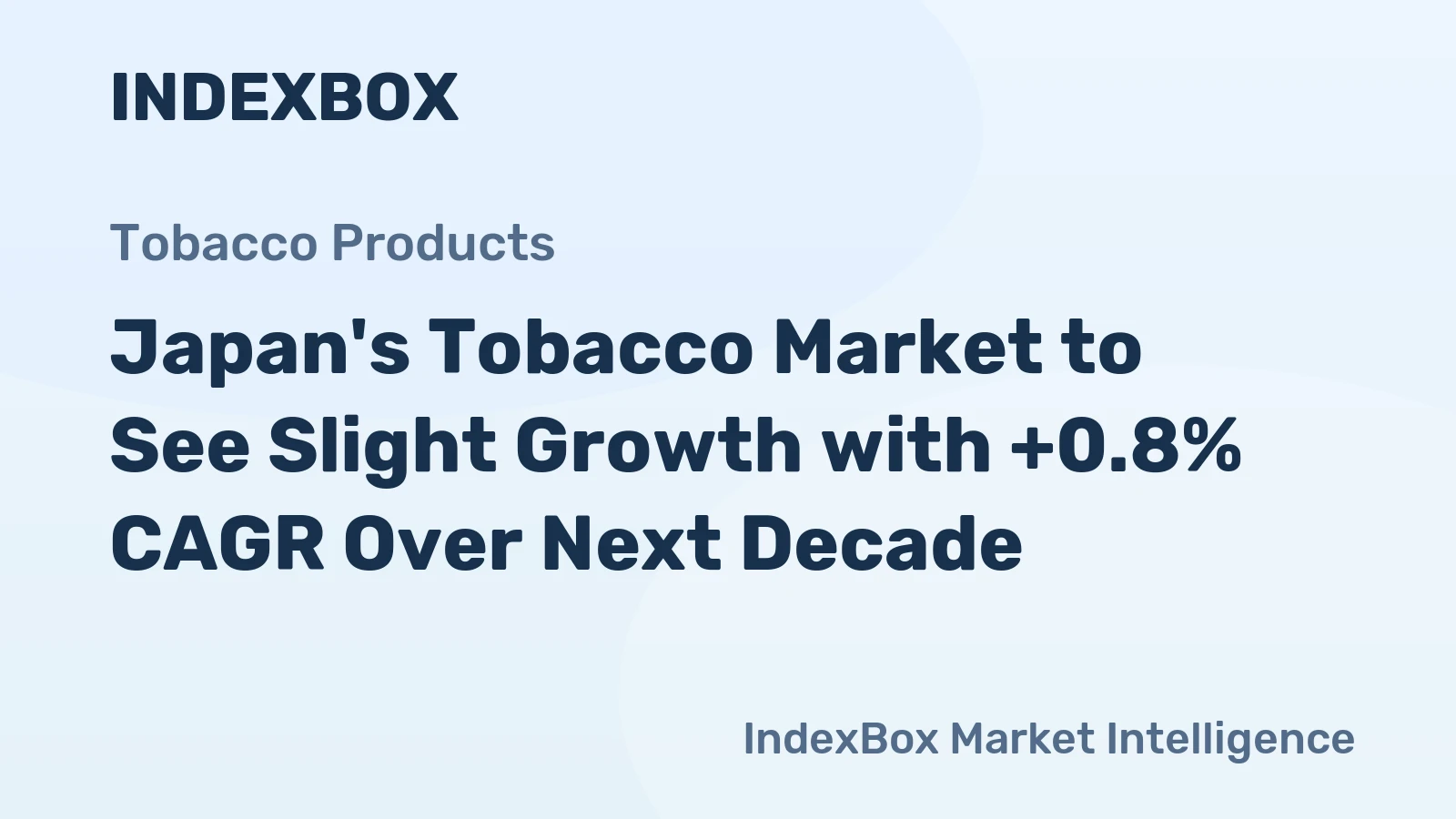 Japan's Tobacco Market to See Slight Growth with +0.8% CAGR Over Next Decade