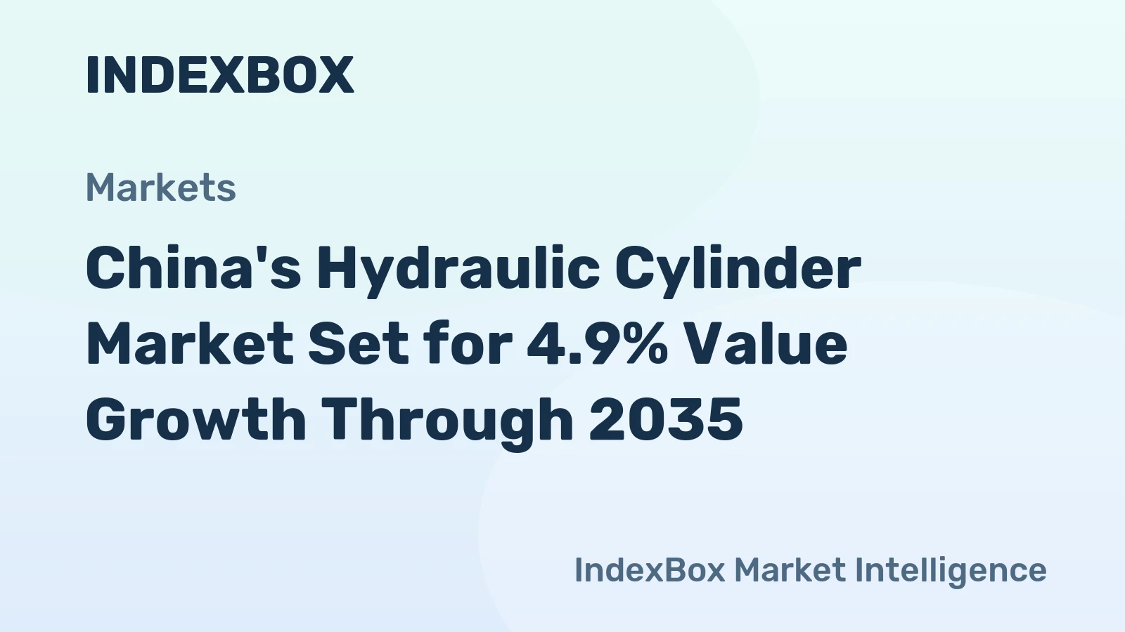 China's Hydraulic Cylinder Market Set for 4.9% Value Growth Through 2035