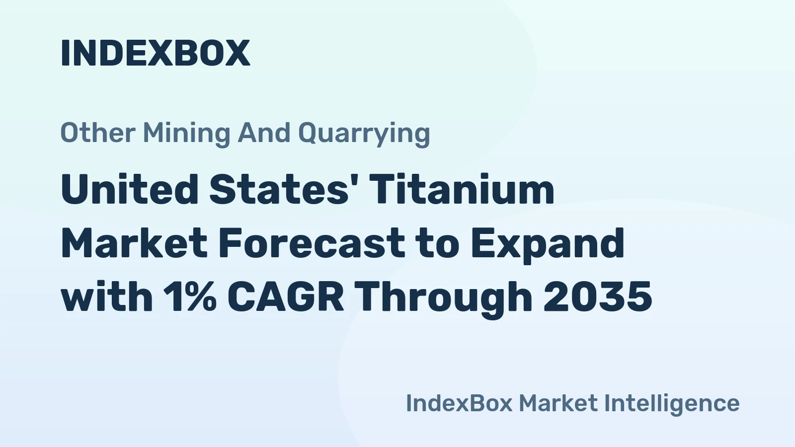 United States' Titanium Market Forecast to Expand with 1% CAGR Through 2035